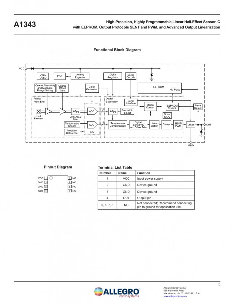 A1343 datasheet page 3