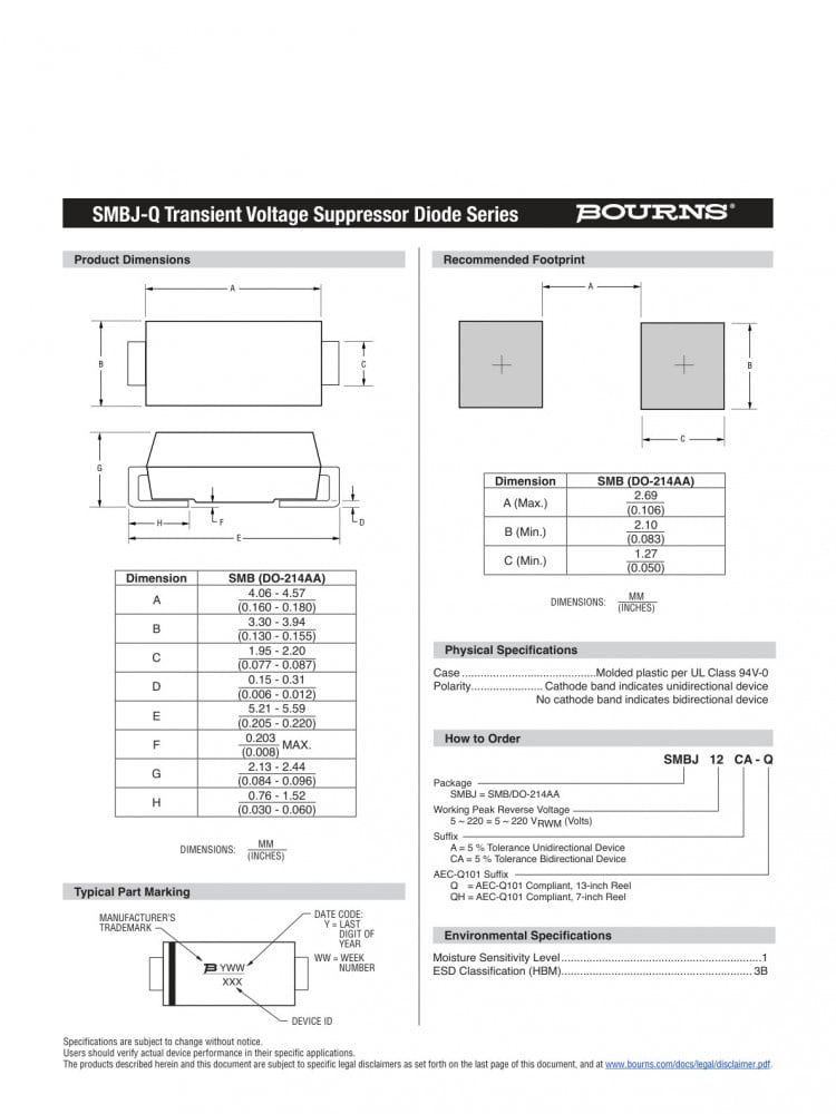BOURNS SMBJ-Q datasheet page 4