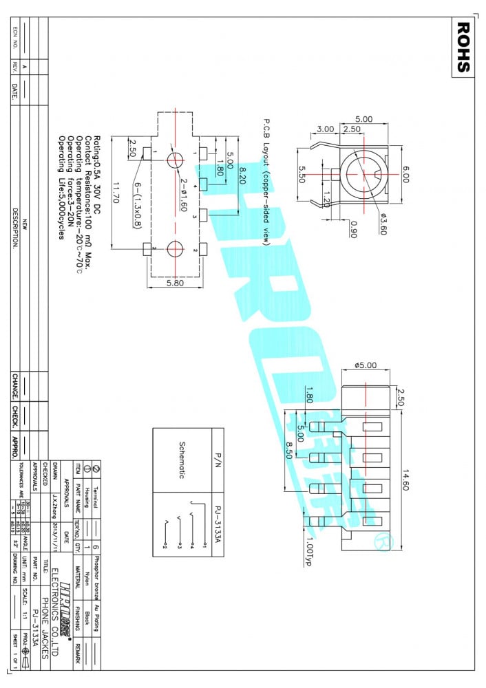 PJ-3133A-6A technical document preview