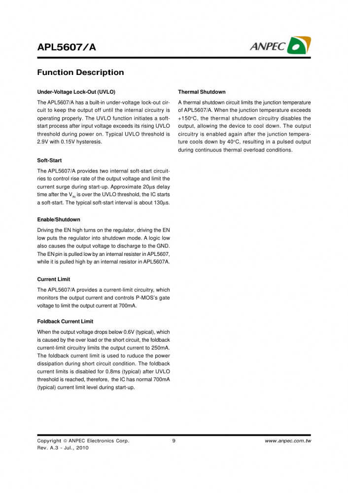 APL5607AKI-TRG datasheet page 9
