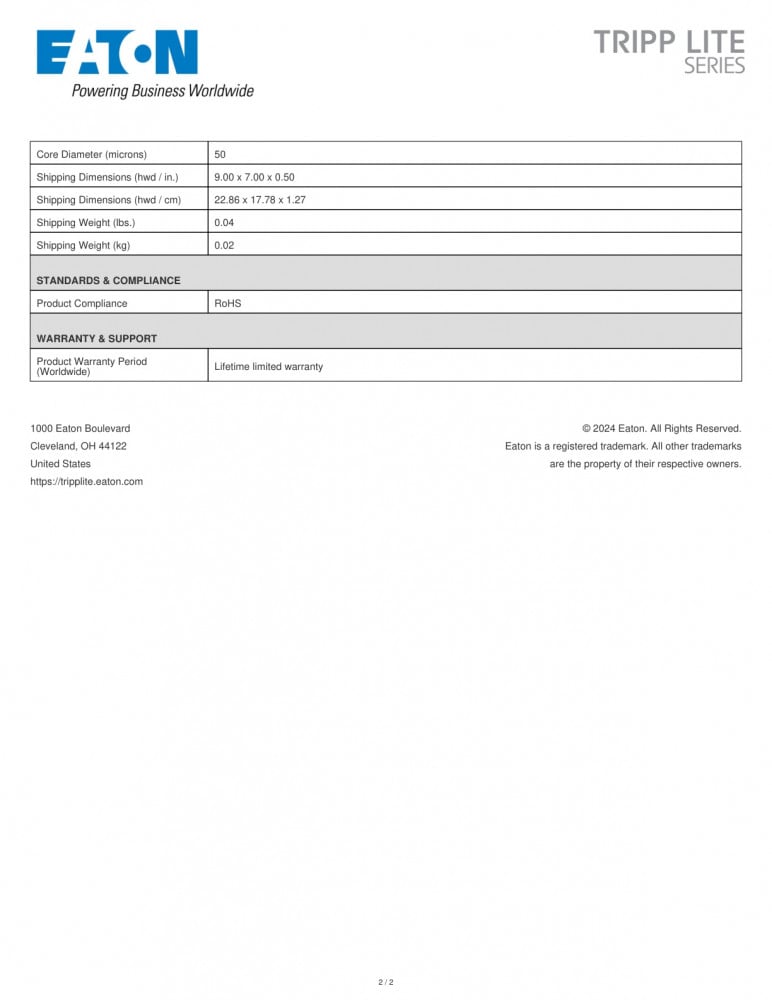 T020-001-SC10G product documentation page 2