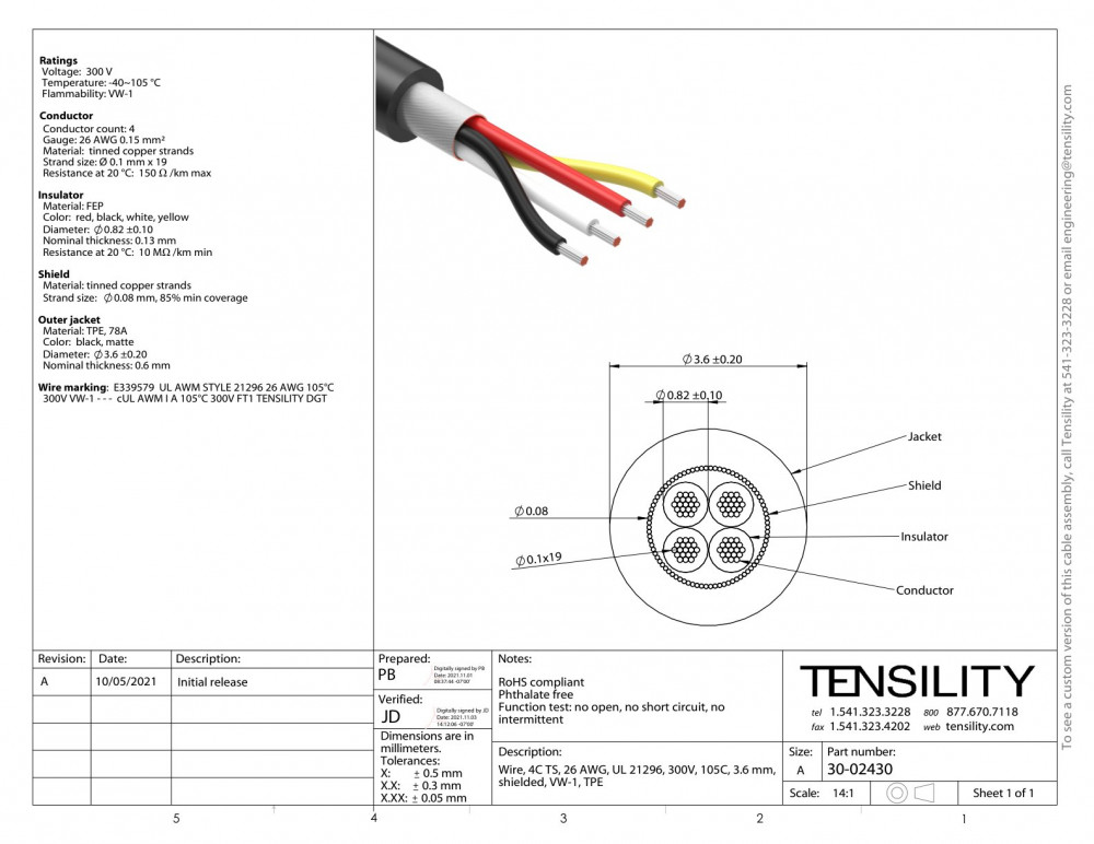 30-02430 cable technical drawing preview
