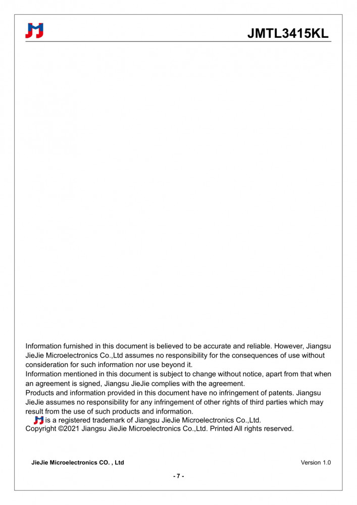 JMTL3415KL datasheet page 7