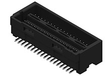Spot-On Wire-to-Board Header with Nail, 1.50mm Pitch, Dual Row, Vertical, 26 Circuits, with Potting Capability, Matte Tin (Sn) Plating, Black