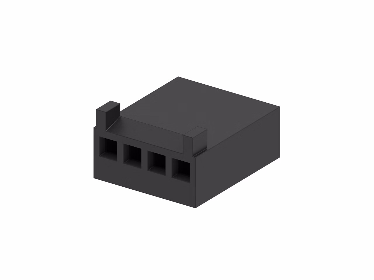 KK 254 Crimp Housing, Friction Ramp, 4 Circuits, Black for sale