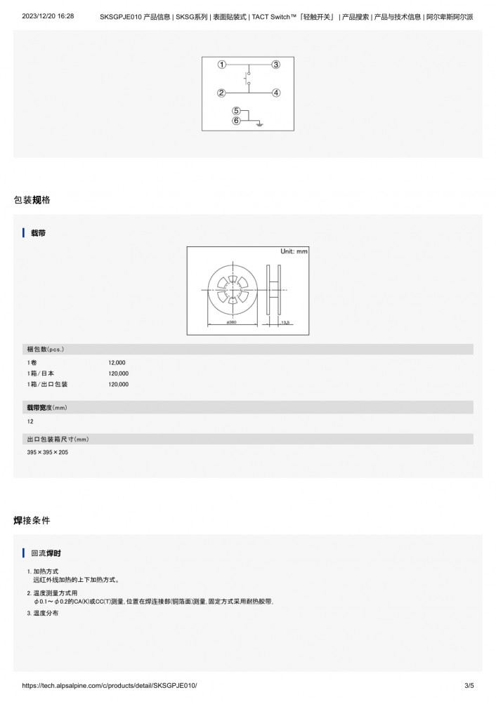 SKSGPJE010 land pattern drawing
