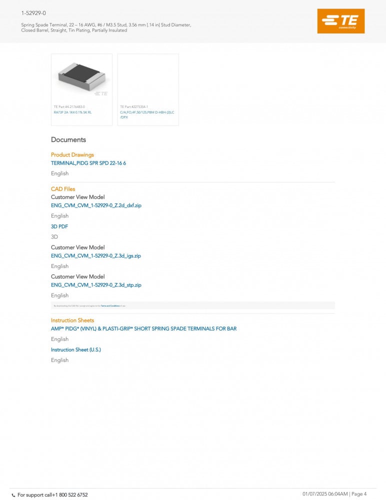 TE Connectivity 1-52929-0 technical document page 4