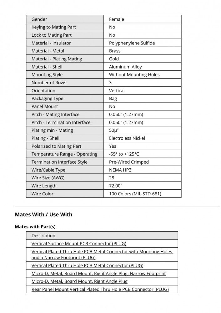 Technical document page 2 for MM-322-051-261-002M-900