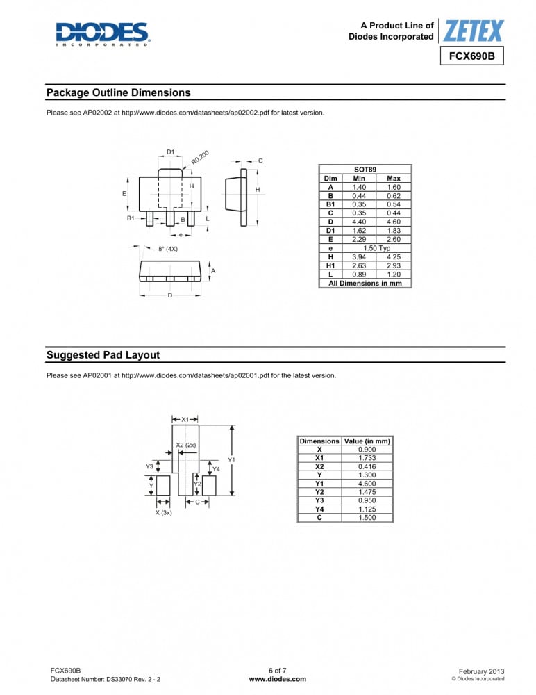 FCX690BTA datasheet page 6