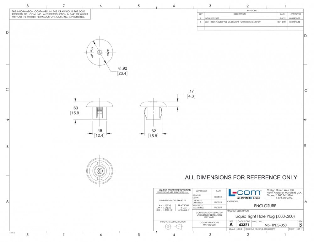 NB-HPLG-050 technical document preview
