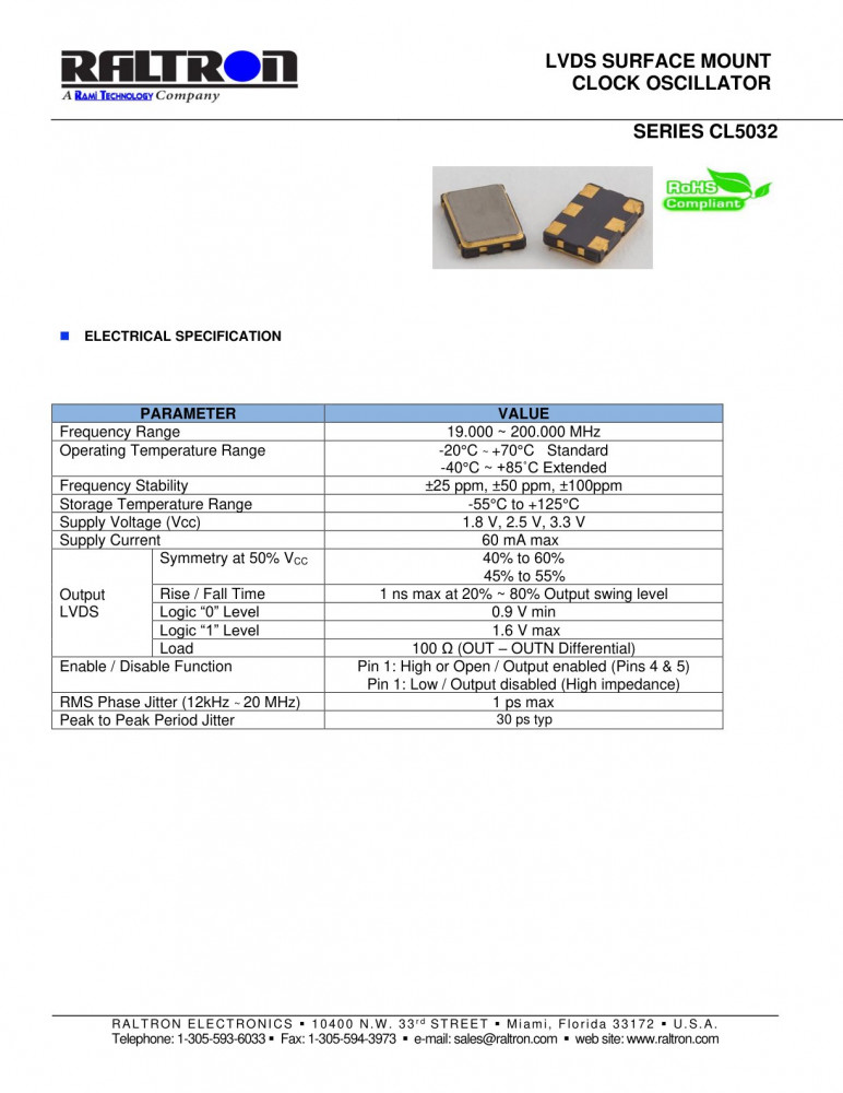 CL5032 technical document page 1