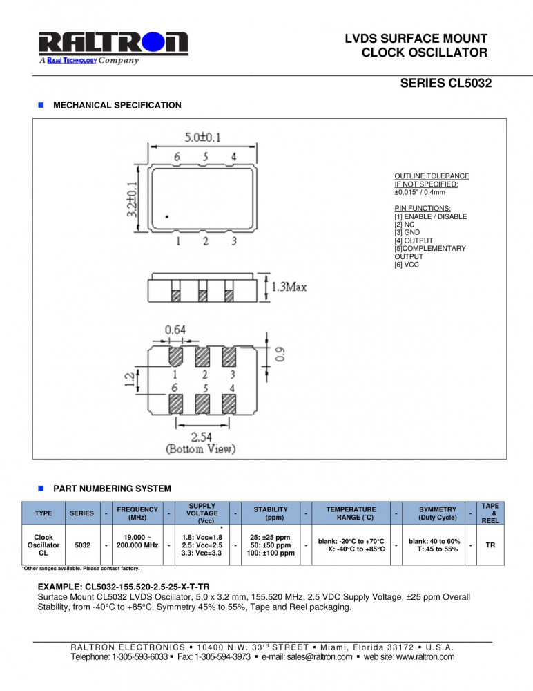 CL5032 technical document page 2