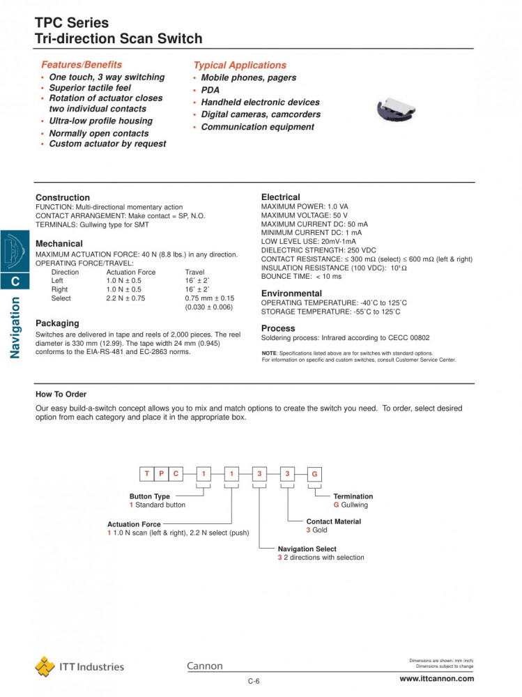 TPC1133GLFG datasheet page 1