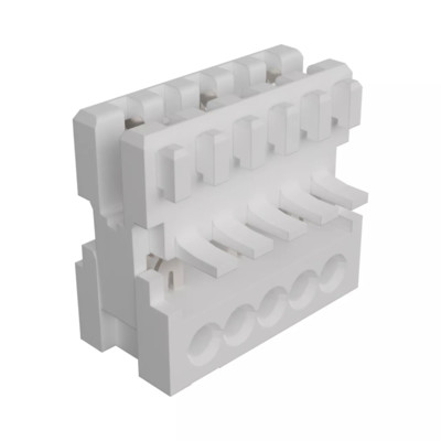 Appli-Mate RAST 2.5 Female Connector, 5.00mm Pitch, 3 Circuits, All Position Keys, Open Endwalls, with Blue Stripe for sale