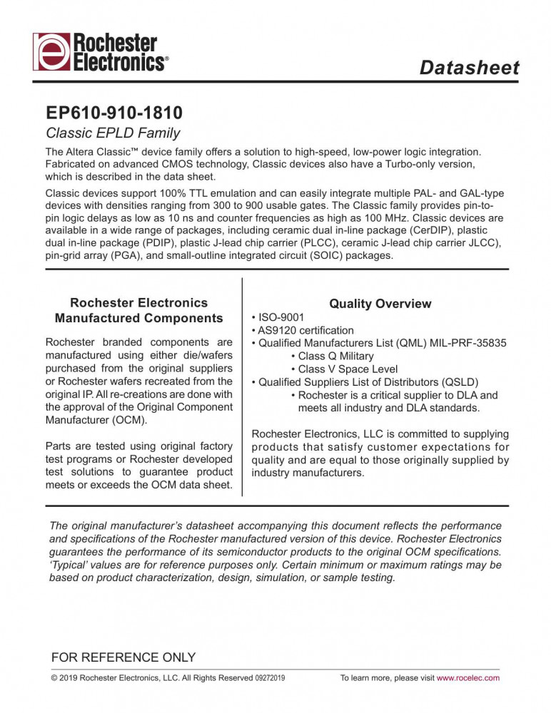 EP610PC-35 datasheet page 1