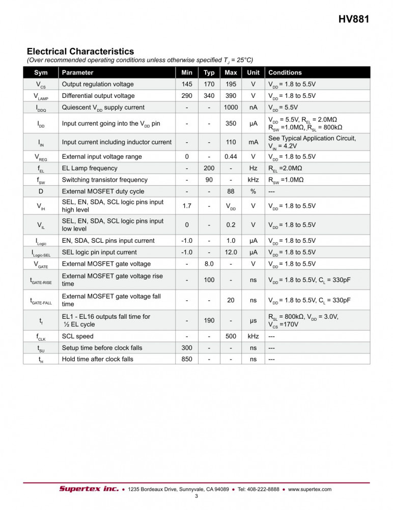 HV881K7-G datasheet page 3