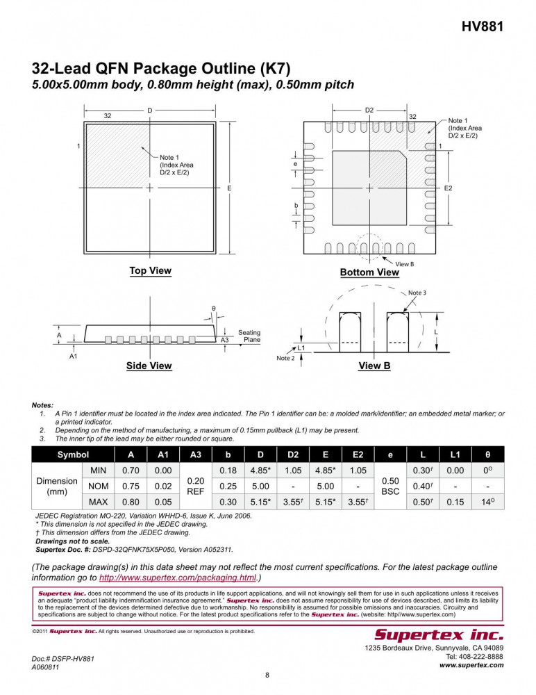 HV881K7-G datasheet page 8