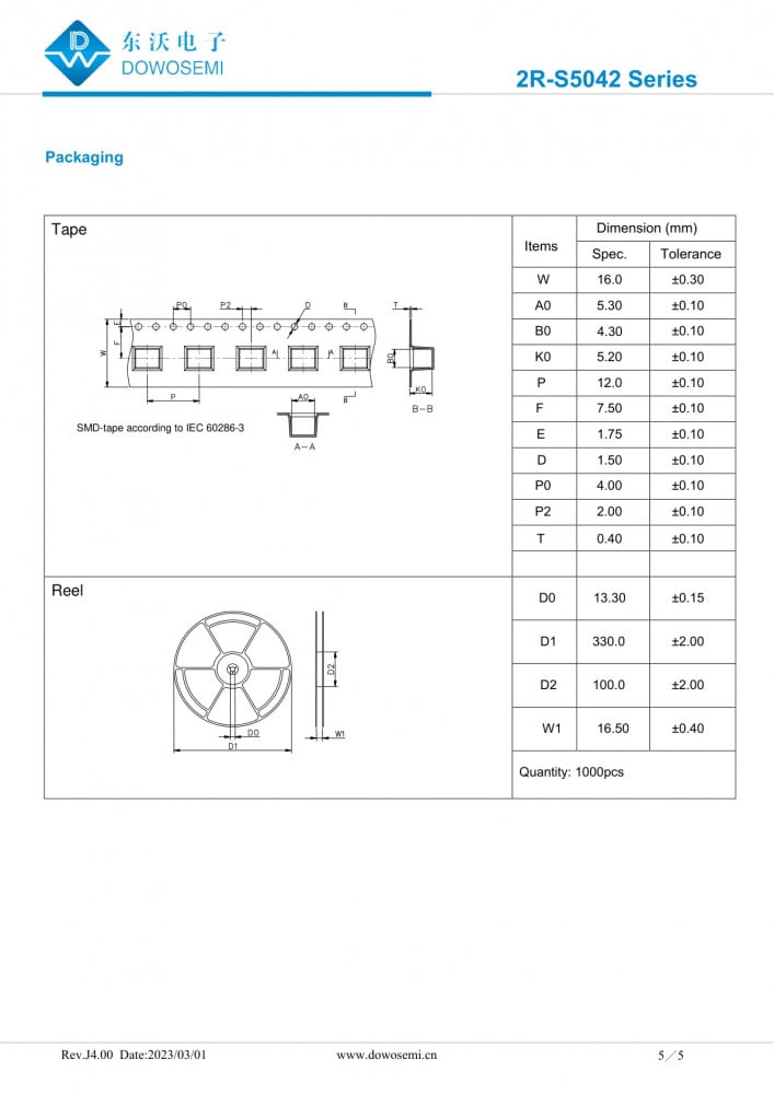 DOWO 2R075N-S5042 datasheet page 5