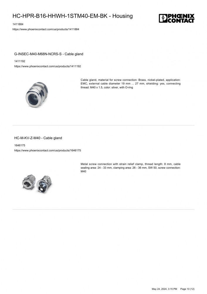 Phoenix Contact 1411884 technical document page 10
