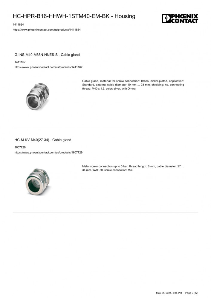 Phoenix Contact 1411884 technical document page 9