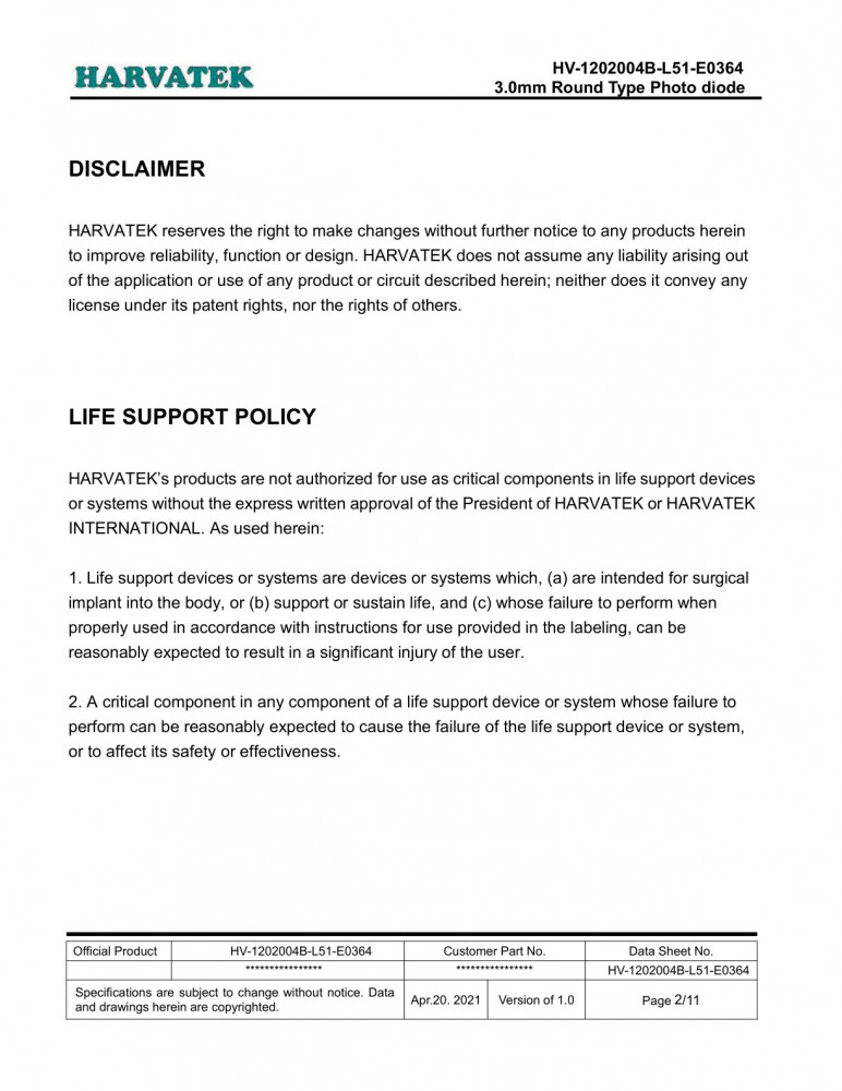 HV-1202004B-L51-E0364 datasheet page 2