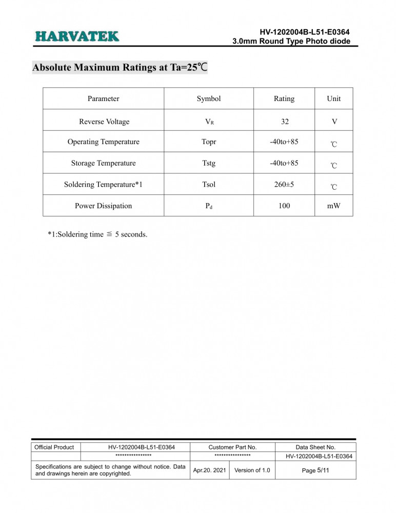 HV-1202004B-L51-E0364 datasheet page 5