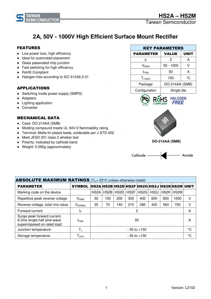 HS2J technical documentation page 1