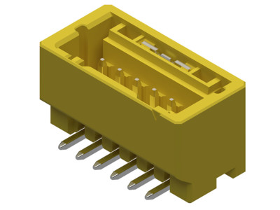 Spot-On Wire-to-Board Header with Nail, 2.00mm Pitch, Single Row, Vertical, 12 Circuits, with Potting Capability, Matte Tin (Sn) Plating, Red