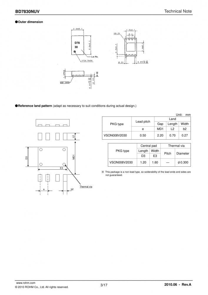 BD7830NUV-TR datasheet page 3