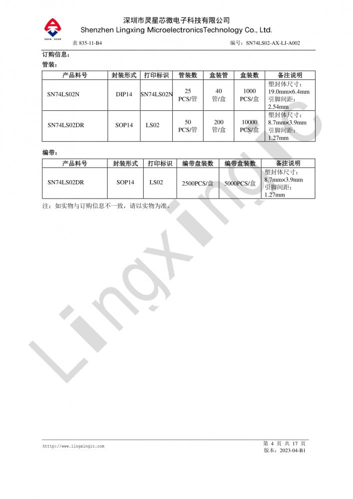 SN74LS02N datasheet page 4