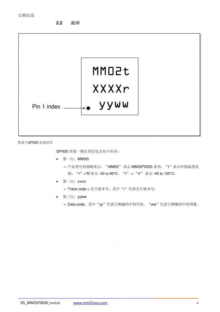 MM32F0020 datasheet page 9