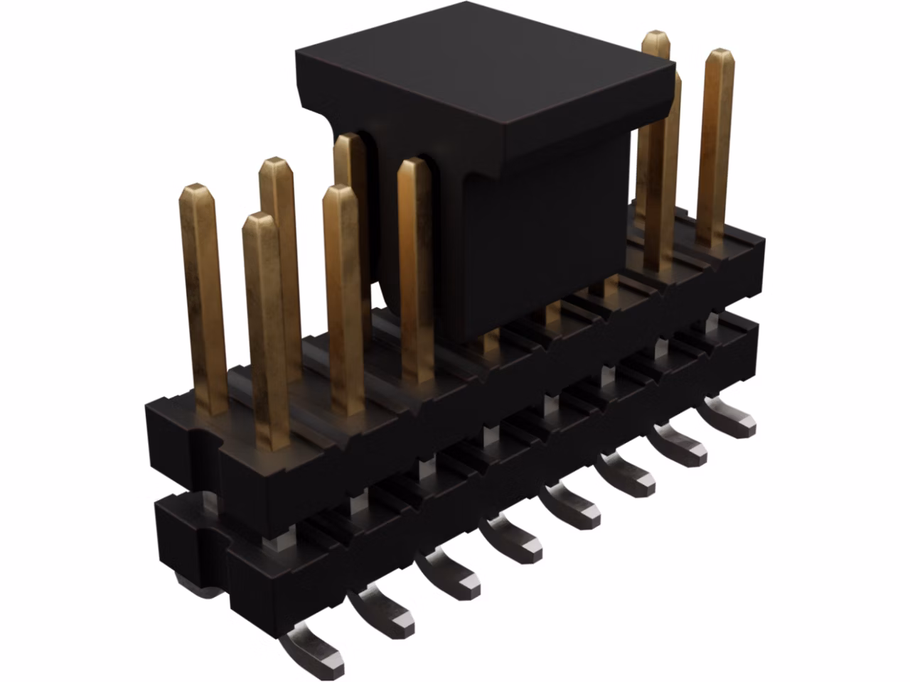 2.00mm Pitch Milli-Grid Header, Vertical, Surface Mount, Dual Row Dual Body, 16 Circuits, 0.75µm Gold (Au) Plating, 5.10mm Stacking Height, with Cap, Tape and Reel, Lead-Free for sale