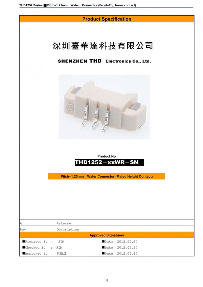 THD1252 datasheet page 1
