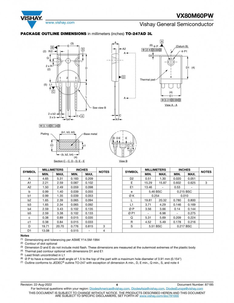 VX80M60PW datasheet page 4