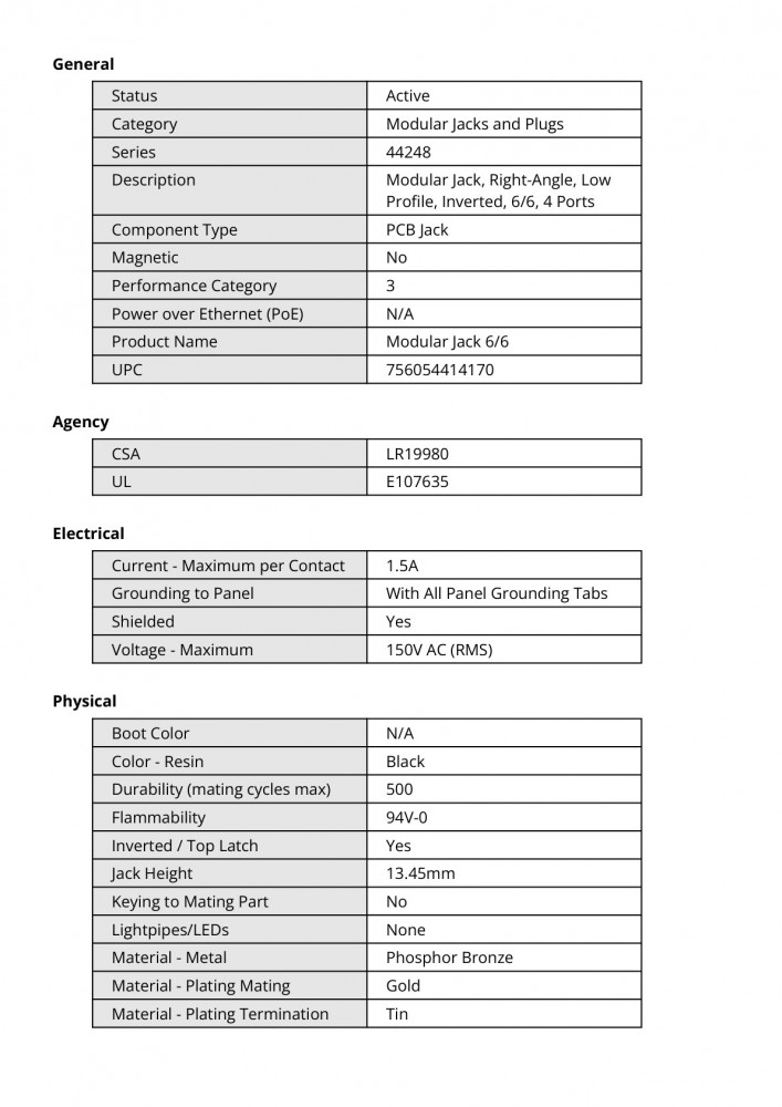 Technical document image 2 for Molex 442480095