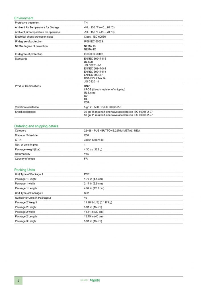 XD4PA22 technical document page 2