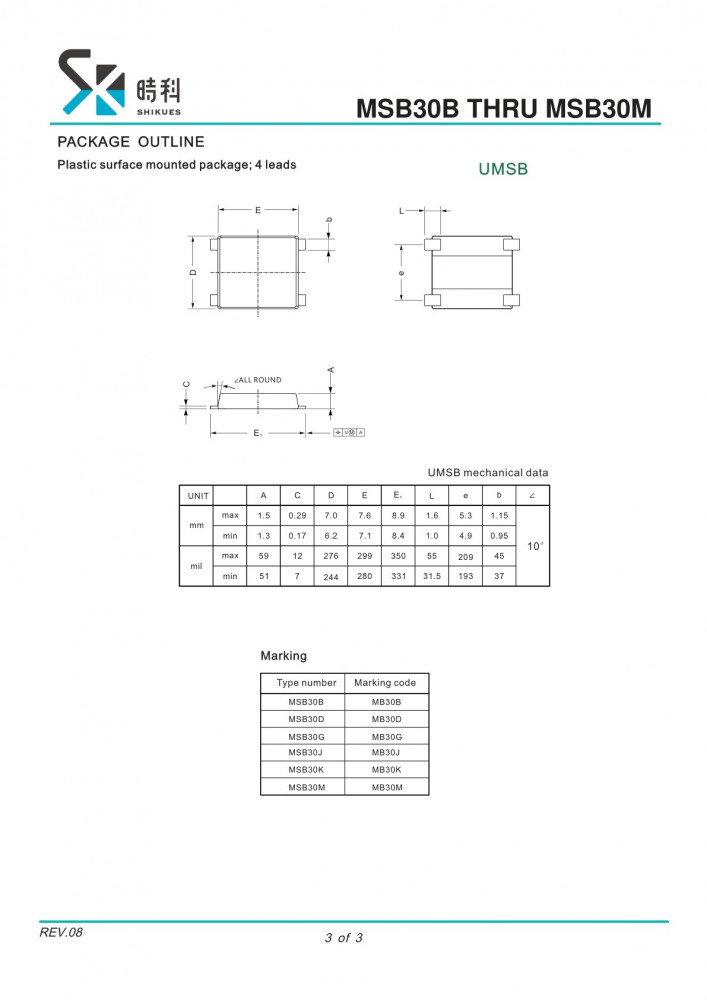 MSB30M datasheet page 3