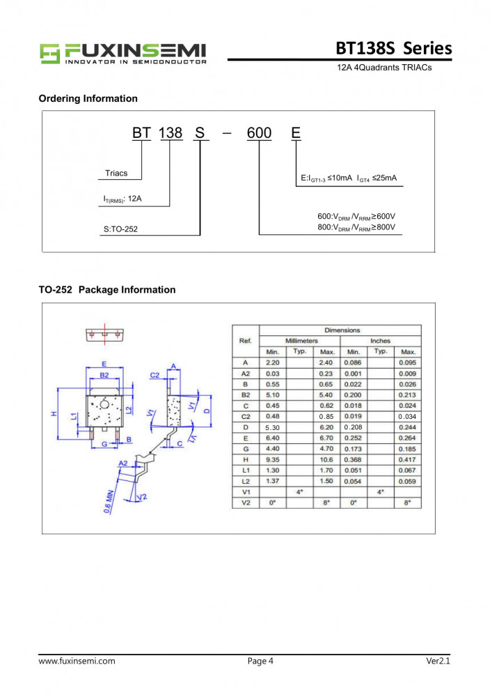 BT138S-800E datasheet page 4