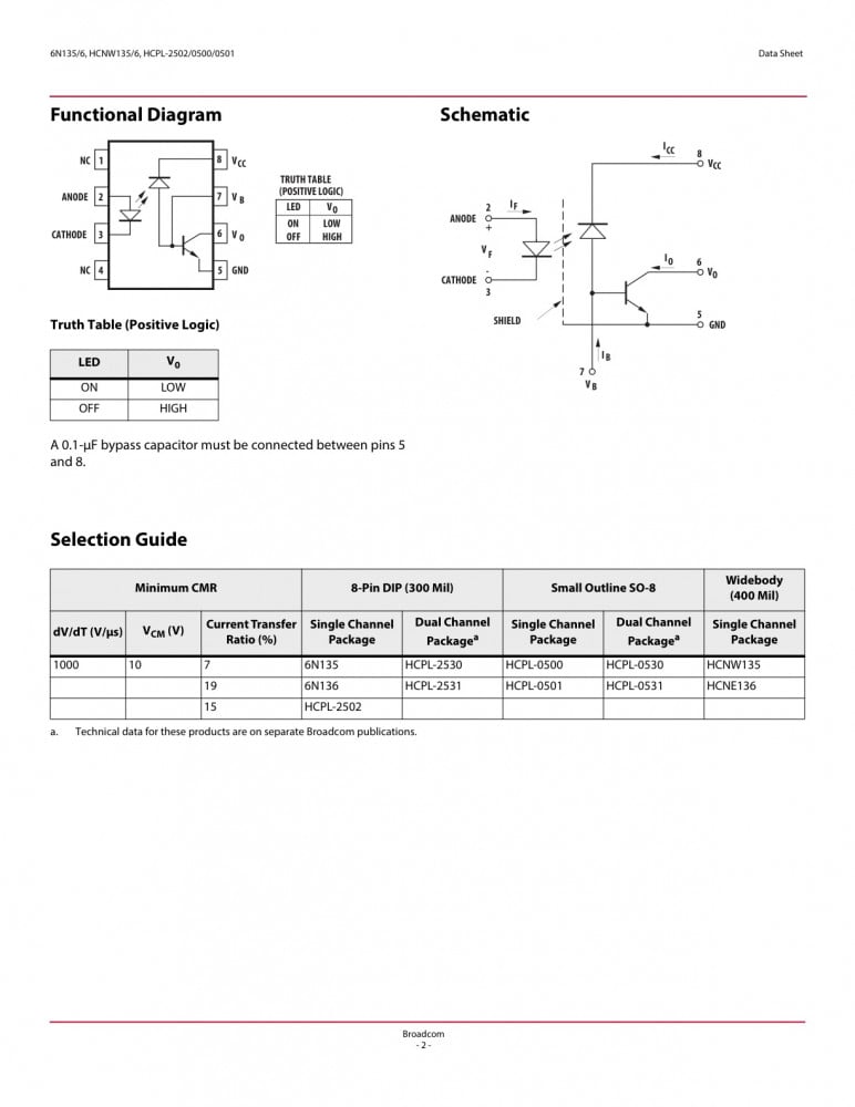 6N136 datasheet page 2