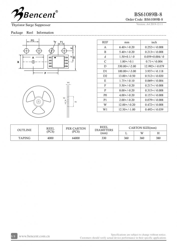 BS61089B-8 datasheet page 5