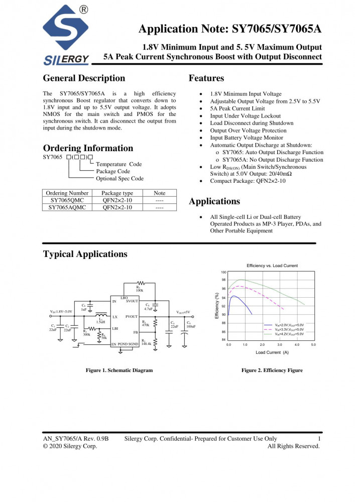 SY7065AQMC datasheet page 1