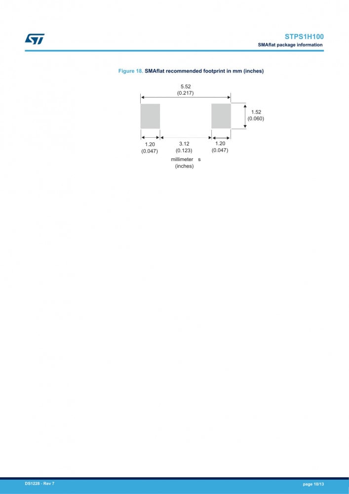 STPS1H100AF datasheet page 10