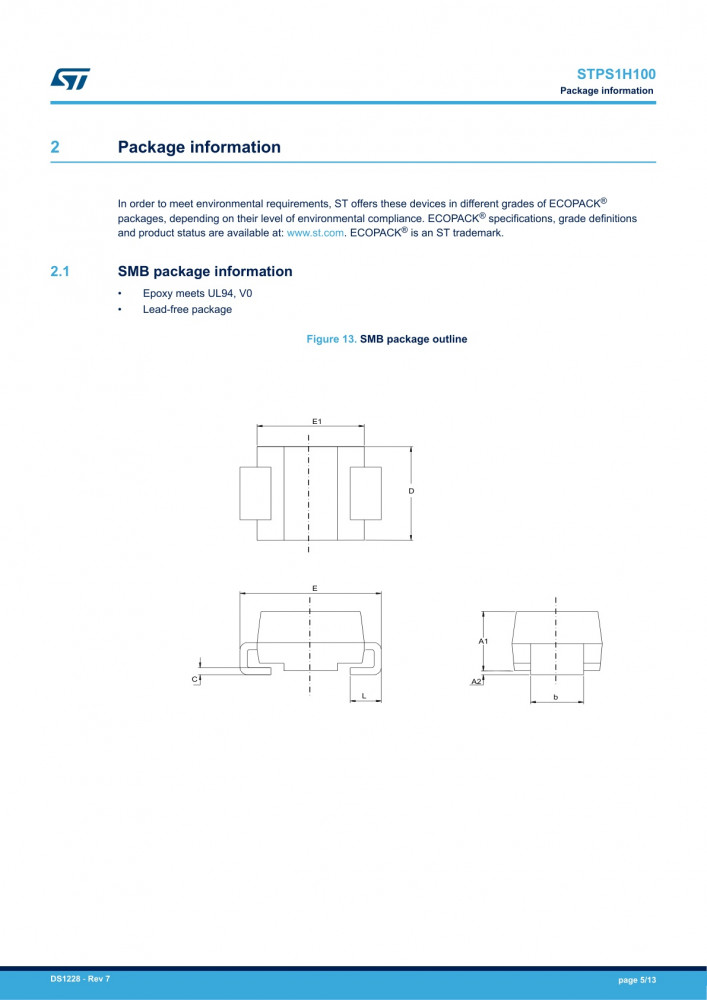 STPS1H100AF datasheet page 5