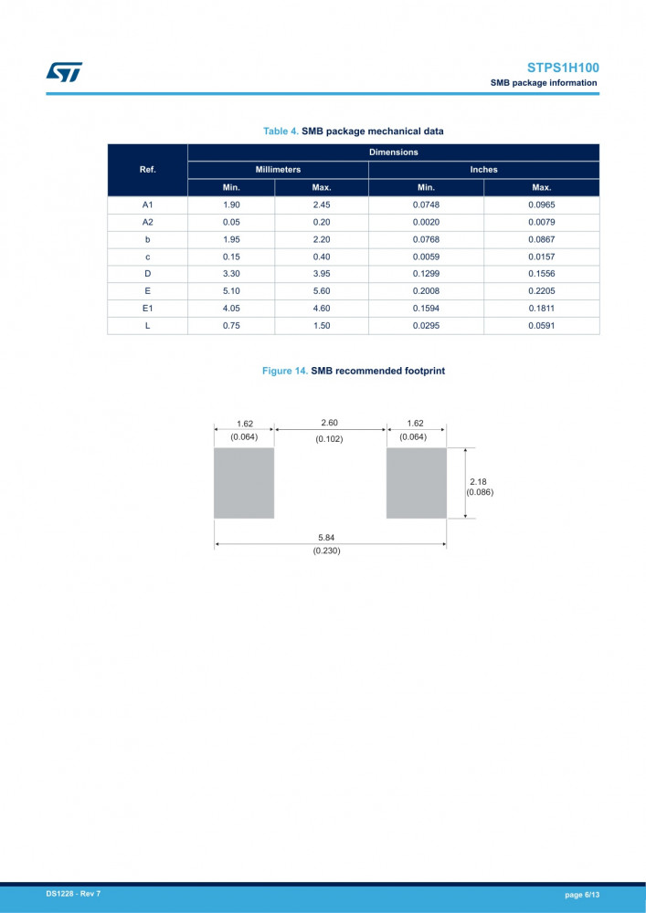 STPS1H100AF datasheet page 6