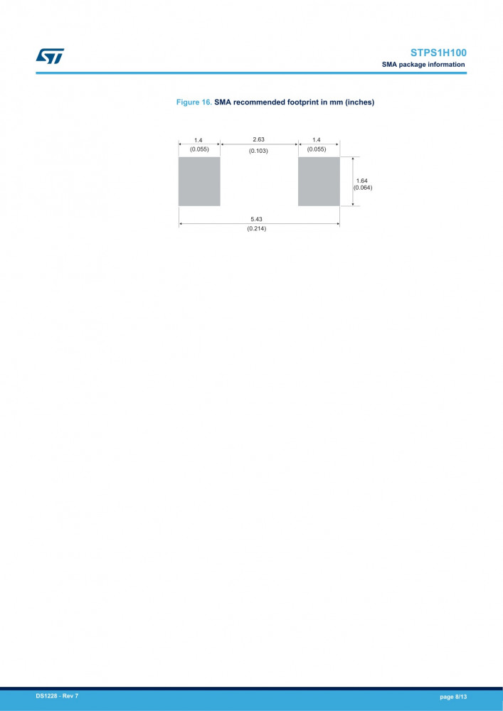 STPS1H100AF datasheet page 8