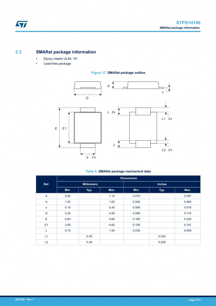 STPS1H100AF datasheet page 9