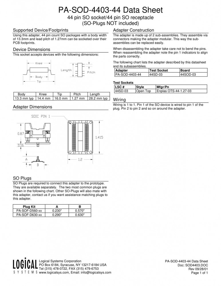 PA-SOD-4403-44 datasheet page