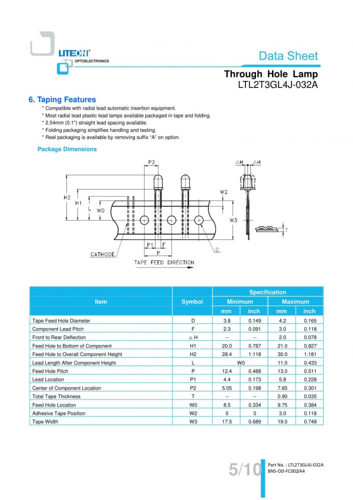 LTL2T3GL4J-032A datasheet page 6