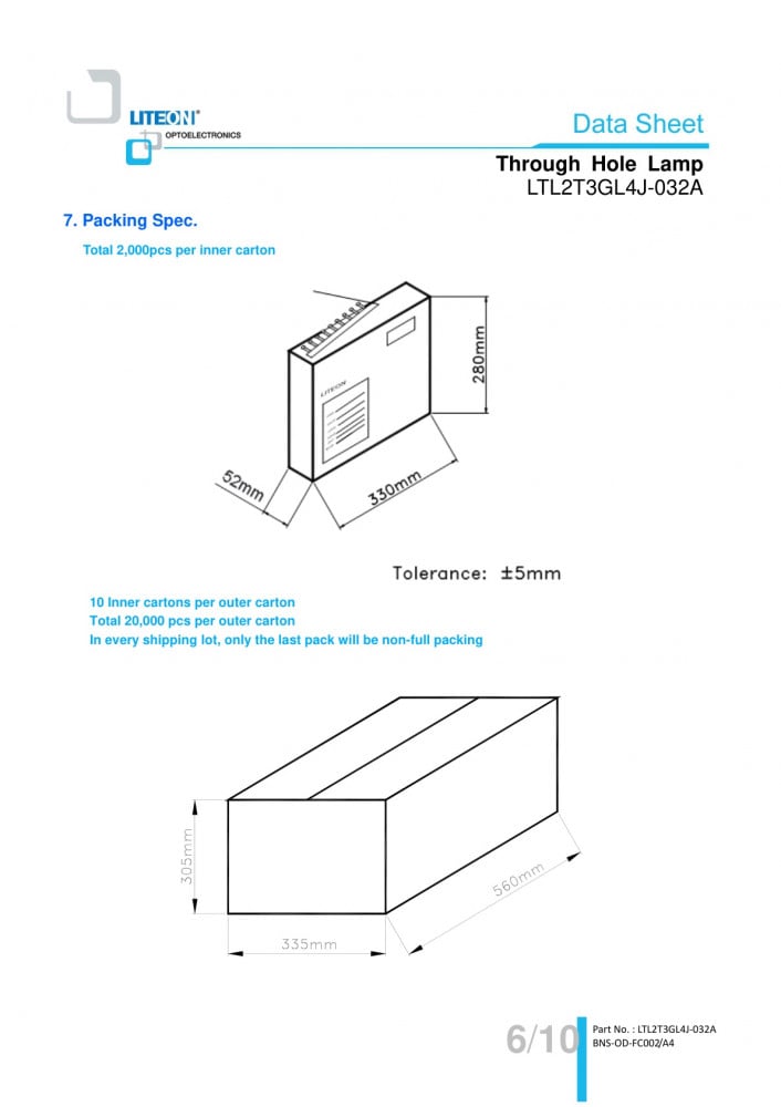 LTL2T3GL4J-032A datasheet page 7