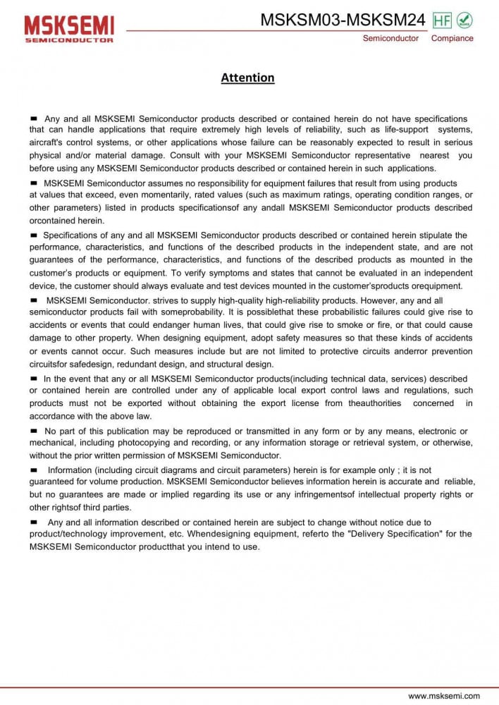 MSKSM03 datasheet page 5